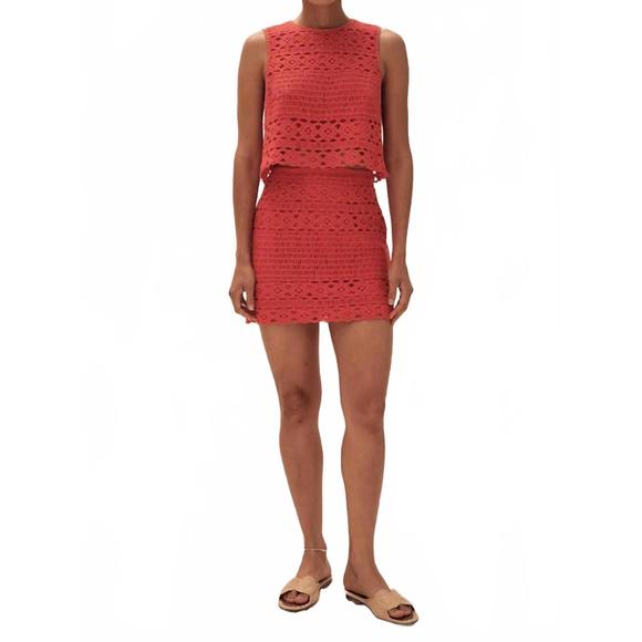 SAYLOR | Skirts | New Saylor Samia Crochet Top And Mini Skirt Set In ...